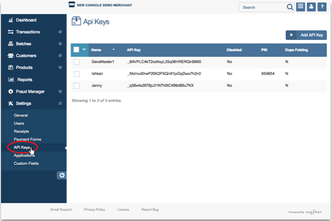 API Keys - USAePay Help